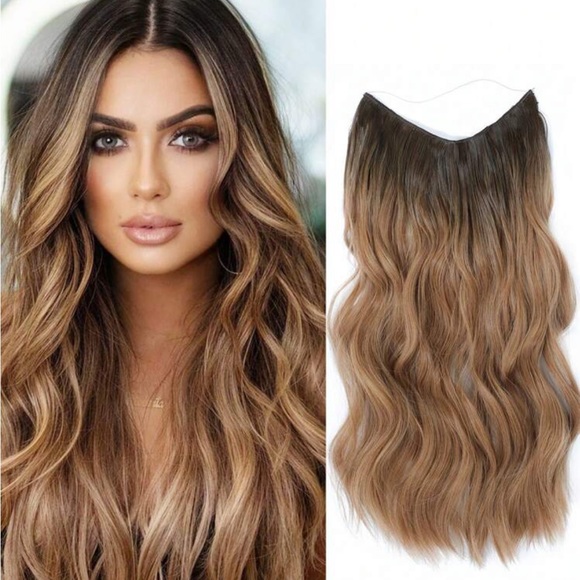 Rebellious Rose | Hair | Invisible Wire Hair Extensions Wavy Curly ...